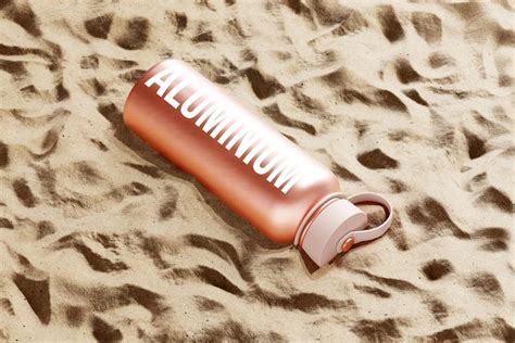Premium PSD Aluminium Water Bottle Mockup