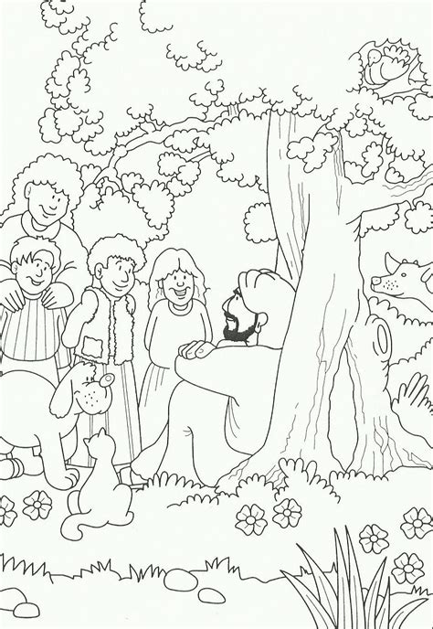 Kleurplaat Jezus Met Kinderen