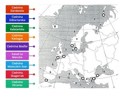 Klasa 6 Mapa konturowa europy niziny Materiały dydaktyczne