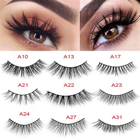 Aliexpress Buy Pair Styles Mink Hair False Eyelashes Wispy