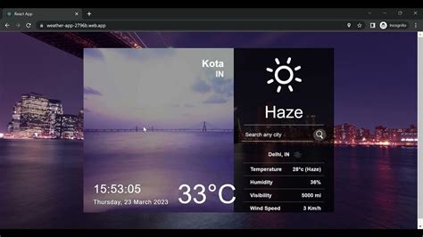 weather app react js frontend project youtube