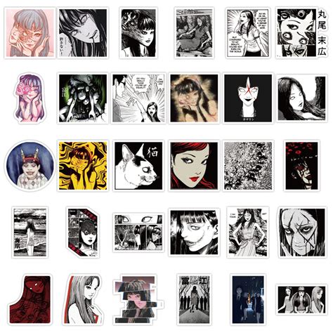 Junji Ito Stickers Pcstomie Uzumaki Gyo Itou Junji Kyoufu Manga