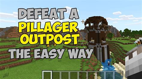The BEST Way To Clear Out A Pillager Outpost In Minecraft Bedrock YouTube