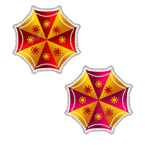 Indian Wedding Red And Yellow Color Decorative Umbrella Top View Vector