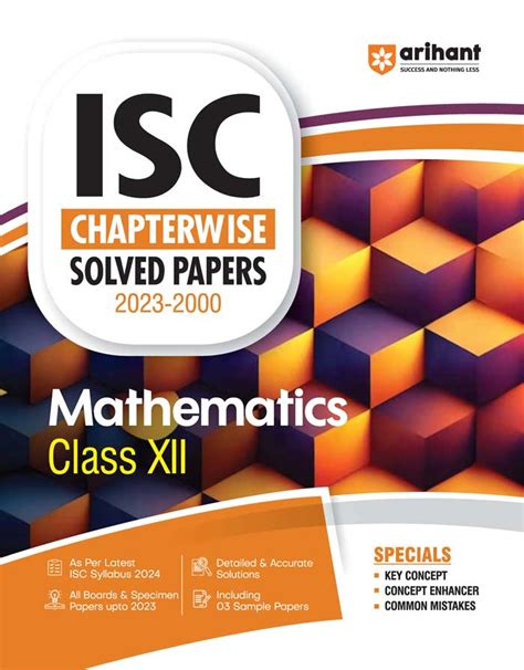 isc chapterwise solved papers 2023 2000 mathematics class 12