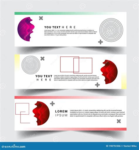 Plantilla Web De Banner De Dise O Abstracto De Vector Conjunto De