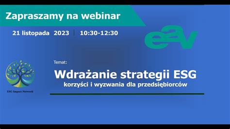 Wdrażanie strategii ESG korzyści i wyzwania dla przedsiębiorców YouTube