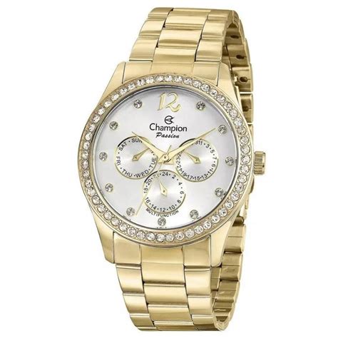 RELÓGIO DE PULSO CHAMPION PASSION DOURADO Shopee Brasil