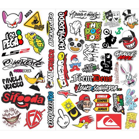 Super Cartela Adesivos Tuning Carro Moto Bike Caminh O Escorrega O