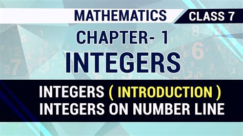 ch 1integers intro integer integers on number line class 7 maths cbse 2022 vedusone