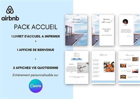 Modèle Livret d accueil airbnb français Livre de Bienvenue français