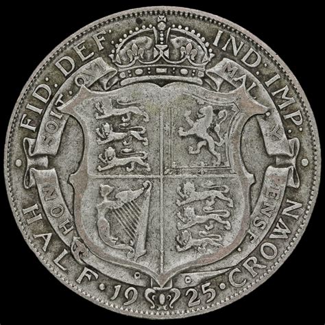 1925 George V Silver Half Crown Scarce Fine