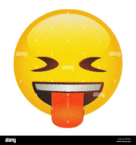 Squinting Face With Tongue Emoticon Stock Photo Alamy