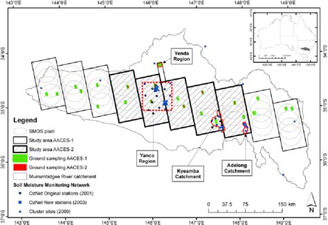 Overview Of The Murrumbidgee River Catchment In Australia Inset With