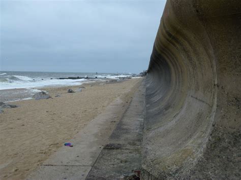 Sea Wall At Cart Gap Richard Humphrey Geograph Britain And Ireland