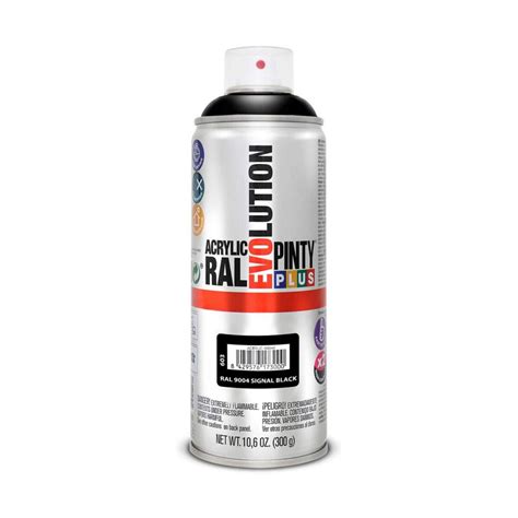 Vernice Spray Pintyplus Evolution RAL 9004 400 Ml Signal Black Leroy