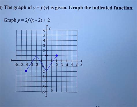 [solved] 1 the graph of y f x is given graph the indicated function course hero