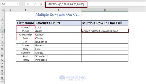 how to combine multiple rows into one cell in excel exceldemy