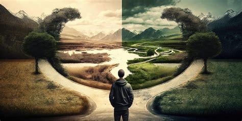 Hombre en dos caminos decidiendo la mejor oportunidad de protección del