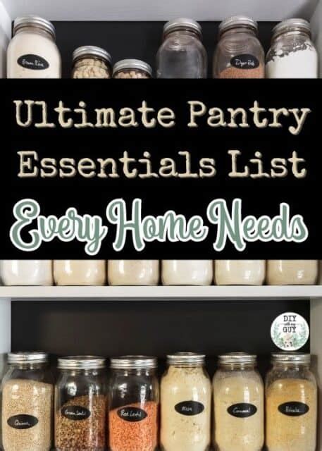 The Ultimate Pantry Staples List FREE Printable DIY With My Guy