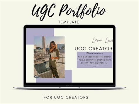 UGC Creator Portfolio Template Customizable Canva Portfolio Template Etsy
