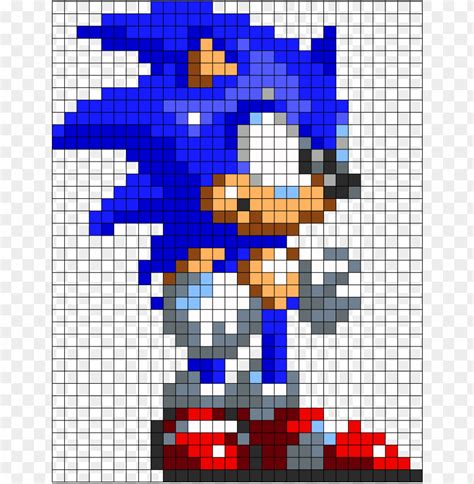 Classic Sonic Perler Bead Pattern Bead Sprite Sonic Pixel Art Png