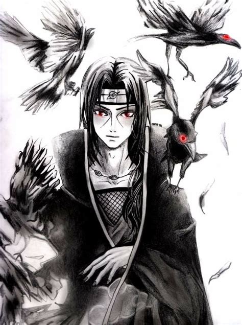Itachi Uchiha And His Crows Wallpaper Sharingan Genjutsu Brother