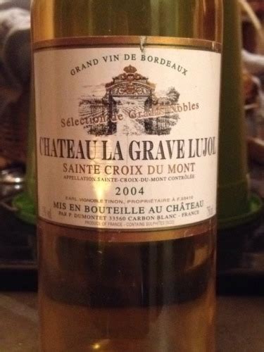 Pierre Dumontet Chateau La Grave Lujol Saint Croix Du Mont Vivino