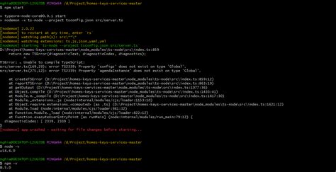 Node Js Nodemon App Crashed Waiting For File Changes Before Starting
