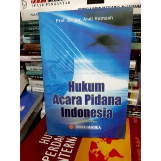 Jual Buku HUKUM ACARA PIDANA Andi Hamzah Shopee Indonesia