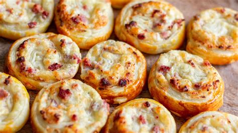 BLÄTTERTEIGSCHNECKEN herzhaft mit Schinken Käse einfach zubereitet