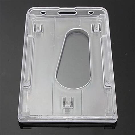 Practical Portable Hard Plastic Work Card Holder ID Card Case Badge