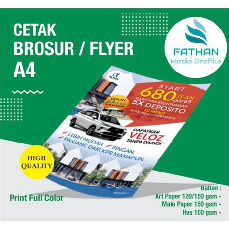 BISA COD CETAK BROSUR CETAK BROSUR ART PAPER A4 BROSUR ART PAPER