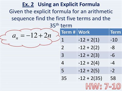 arithmetic sequences unit 6 notes ppt download