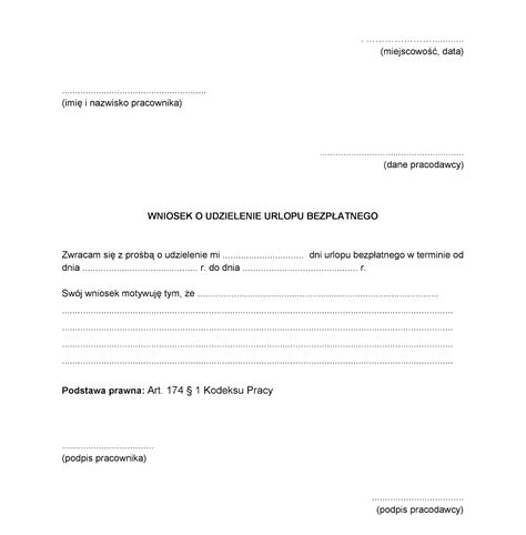 Social Trends Wniosek O Urlop Macierzynski Wzor Do Pobrania