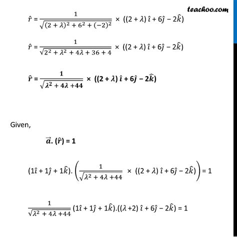 misc 13 scalar product of vector i j k with unit vector