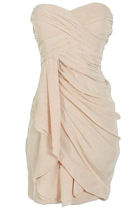Dress Semi Formal Nude Tan Creme Bridesmaids Dress Fancy Dresses