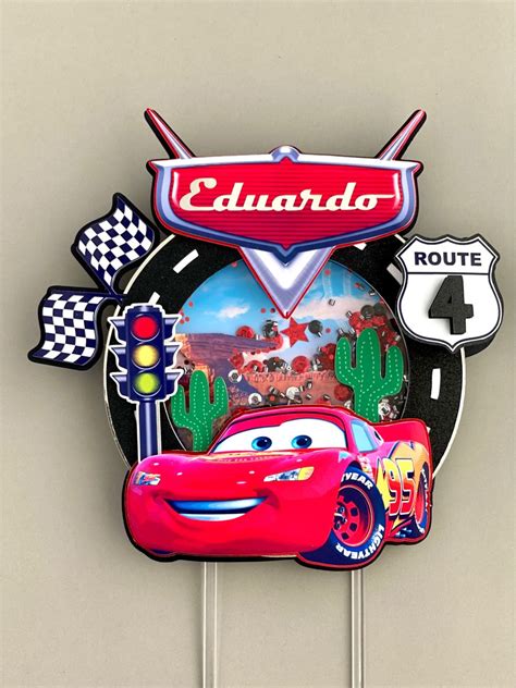 Cake topper Cars Disney Decoracion cumpleaños cars Decoracion de