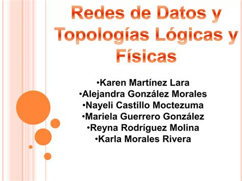 Redes De Datos Y Topologias PPT