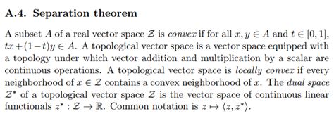 real analysis finding a compact set to apply the hahn banach separation theorem in a locally