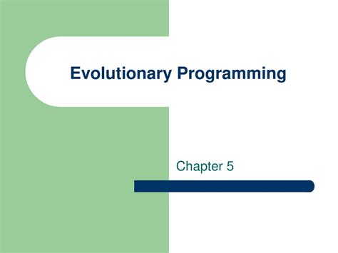 evolutionary programming ppt download