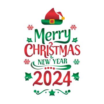 Feliz Navidad Y Próspero Año Nuevo 2024 Diseño Moderno Vector De