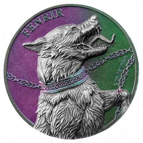 2022 2 Oz 10 Mark Germania Beasts Fenrir Ultra Double High Relief BU