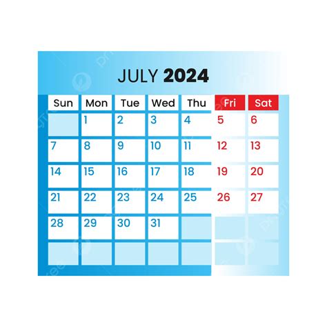 Calendario Del Mes De Julio De 2024 Con Marco De Flores Vector Png