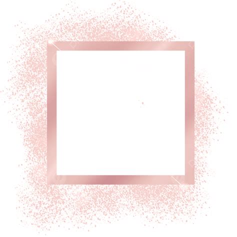 Rose Gold Sparkles PNG Image Sparkle Luxury Rose Gold Square Frame