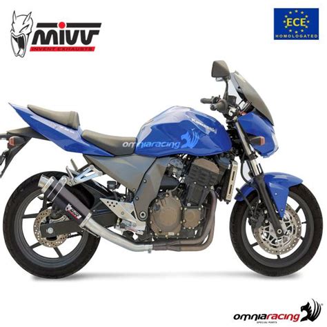 Mivv Exhaust Slip On Gp Approved Black Steel Kawasaki Z750 2004 2006