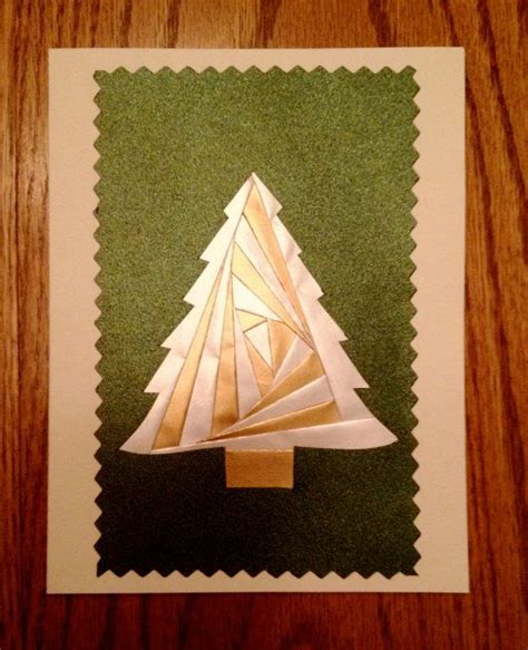 Iris Folded Christmas Tree Card Etsy Christmas Tree Cards