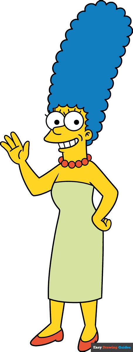How To Draw Marge Simpson Really Easy Drawing Tutorial