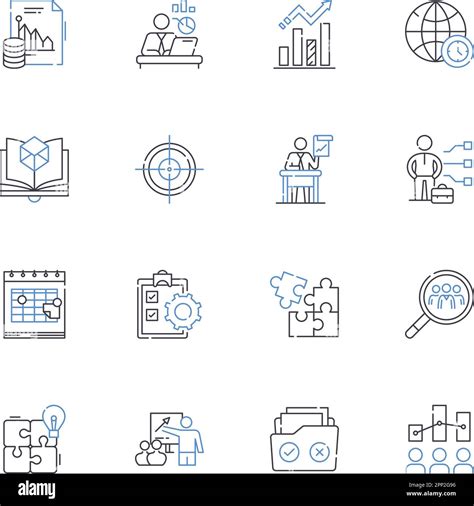 Performance Evaluation Line Icons Collection Assessment Analysis