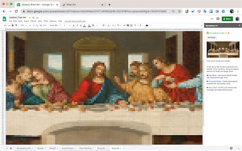 Creating Pixel Art In Google Sheets Now Resize The Spreadsheet Cells